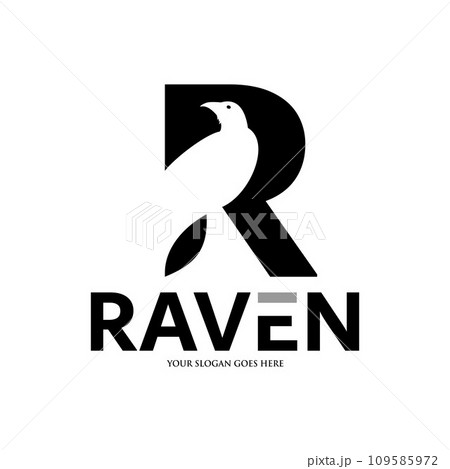 Letter R Raven Logo Designのイラスト素材 [109585972] - PIXTA