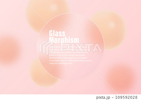 3D creative glass morphism background design....のイラスト素材 [109592028] - PIXTA