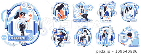 Help desk vector illustration. Assistance is...のイラスト素材 [109640886] - PIXTA