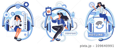 Help desk vector illustration. A help desk...のイラスト素材 [109640991] - PIXTA