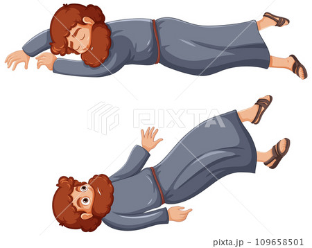 Unconscious Ancient Middle East Man Cartoon...のイラスト素材 [109658501] - PIXTA