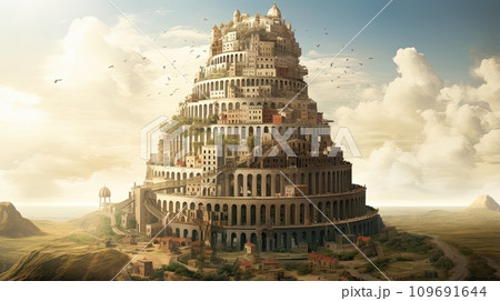 AI-generated content. Babylon towerのイラスト素材 [109691644] - PIXTA