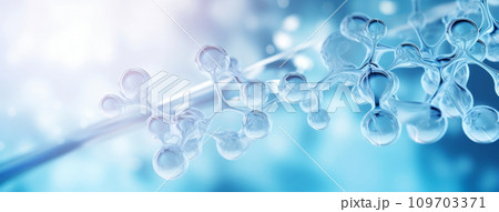Close-up view of molecular structure model with...のイラスト素材 [109703371 ...