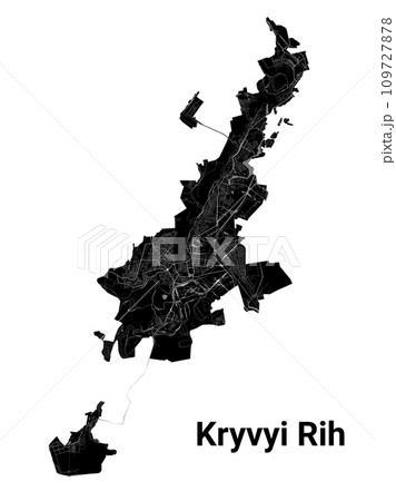 Kryvyi Rih city map, Ukraine. Municipal...のイラスト素材 [109727878] - PIXTA