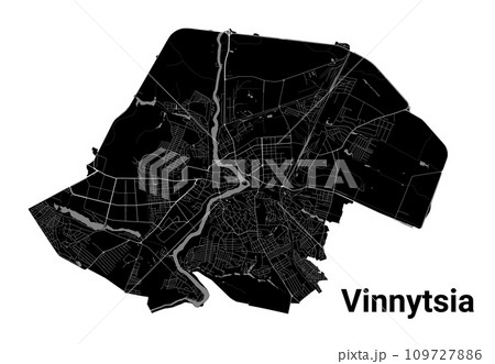 Vinnytsia city map, Ukraine. Municipal...のイラスト素材 [109727886] - PIXTA