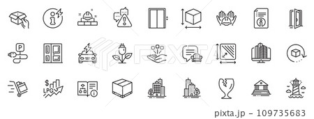 Icons pack as Square area, Construction bricks...のイラスト素材 [109735683] - PIXTA