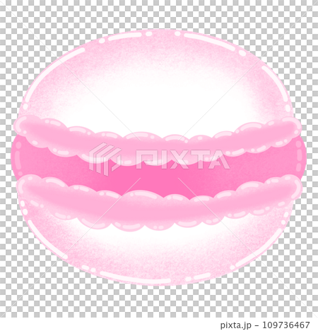Hot Pink Macaron Cartoon illustration French...のイラスト素材 [109736467] - PIXTA