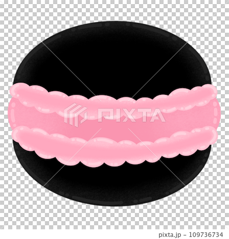 Pink Macaron Cartoon illustration French...のイラスト素材 [109736734] - PIXTA