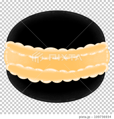 Yellow Macaron Cartoon illustration French...のイラスト素材 [109736934] - PIXTA