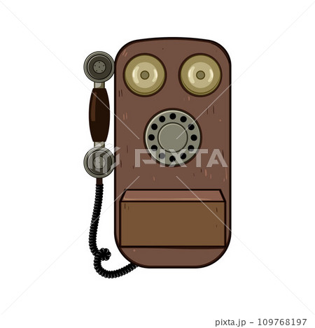 Business Telephone Retro Cartoon Vector のイラスト素材 109768197 Pixta