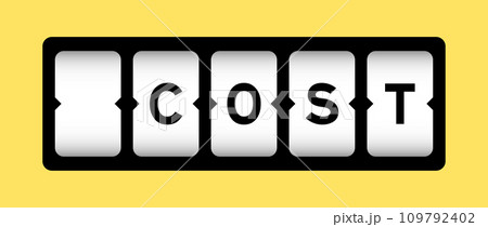 Black color in word cost on slot banner with...のイラスト素材 [109792402] - PIXTA