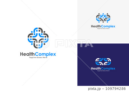 Vector health pixel logo design, healthcare...のイラスト素材 [109794286] - PIXTA