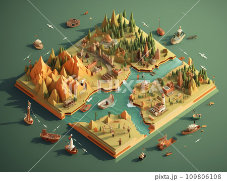 ピクトグラム 地図 イラストのイラスト素材 [109806108] - PIXTA