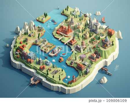 ピクトグラム 地図 イラストのイラスト素材 [109806109] - PIXTA