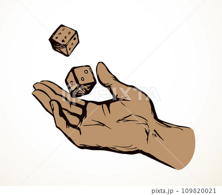 Vector drawing. The hand draws lotsのイラスト素材 [109820021] - PIXTA