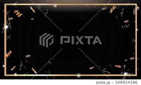 Black promotion banner holiday party template...のイラスト素材 [109854386] - PIXTA