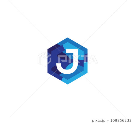 Triangle J Alphabet Blue Mix Colors Logo Designのイラスト素材 [109856232] - PIXTA
