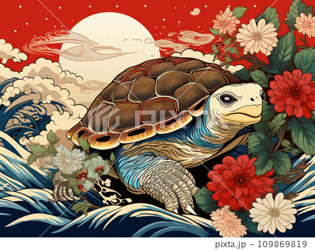 Japanese Turtle Painting