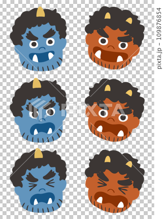 Simple demon face vector set - Stock Illustration [109876854] - PIXTA