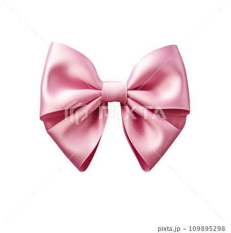 pink bow in the shape of a bowのイラスト素材 [109895298] - PIXTA