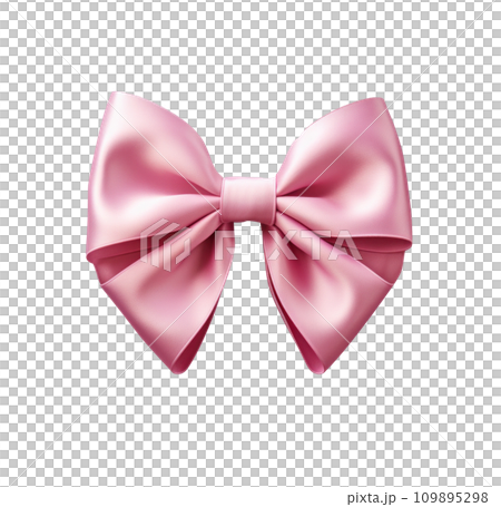 pink bow in the shape of a bowのイラスト素材 [109895298] - PIXTA
