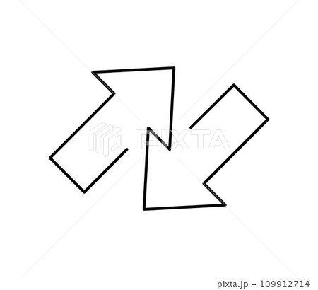 Transfer arrow icon. Double reverse symbol....のイラスト素材 [109912714] - PIXTA
