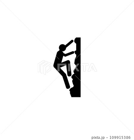 wall climbing icon on white backgroundのイラスト素材 [109915386] - PIXTA