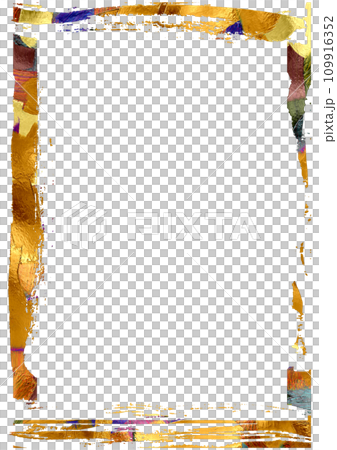 Metallic Gold Edge Frame Digital Paintingのイラスト素材 [109916352] - PIXTA