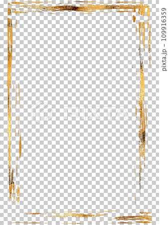 Metallic Gold Edge Frame Digital Painting-插圖素材 [109916359] - PIXTA圖庫