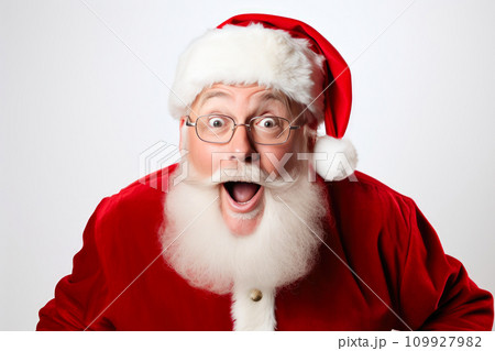 Santa's Joyful and Wonder-filled Stareのイラスト素材 [109927982] - PIXTA