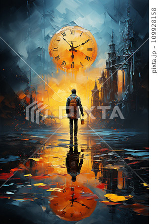 The essence of time through abstract imagery,...のイラスト素材 [109928158] - PIXTA