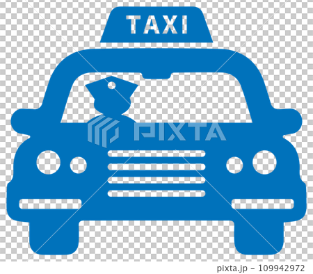 Taxi icon blue - Stock Illustration [109942972] - PIXTA