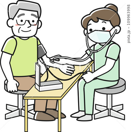 Nurse Taking Blood Pressure Cartoon