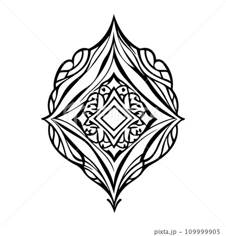 Diamond pattern ornament batik design element...のイラスト素材 [109999905] - PIXTA