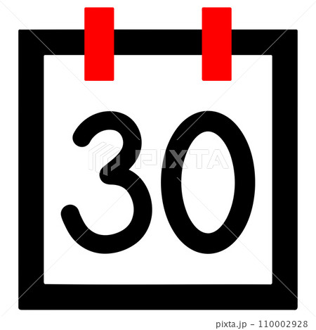 Calendar number 30のイラスト素材 [110002928] - PIXTA