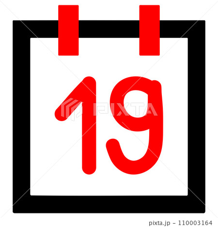 Calendar number 19のイラスト素材 [110003164] - PIXTA