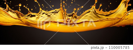 Splash of orange liquid oil on dark backgroundのイラスト素材 [110005785] - PIXTA
