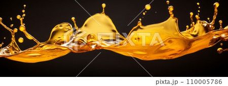 Splash of orange liquid oil on dark backgroundのイラスト素材 [110005786] - PIXTA