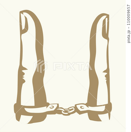 Trapped finger. Vector drawing. Relationship...のイラスト素材 [110009657] - PIXTA