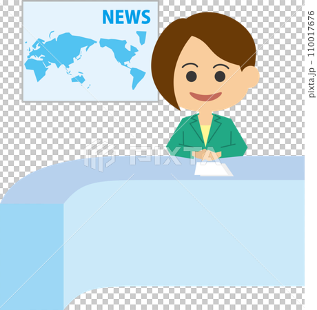 Image illustration of a female newscaster - Stock Illustration ...