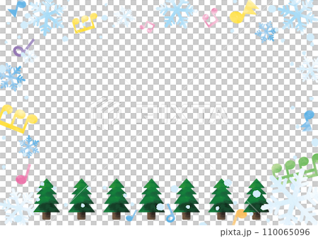 Light blue snowflakes, colorful musical notes... - Stock Illustration ...