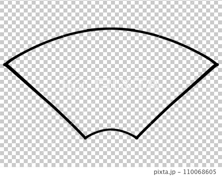Simple fan-shaped illustration material - Stock Illustration [110068605 ...