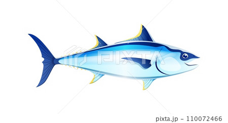Cartoon tuna fish character. Ocean fishing...のイラスト素材 [110072466] - PIXTA