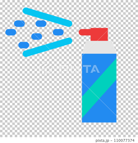 Color style icons representing sprays,... - Stock Illustration ...