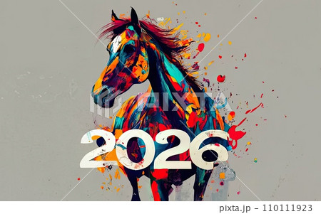 2026 Horse year theme のイラスト素材 [110111923] - PIXTA