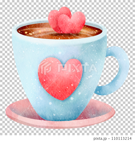 Watercolor coffee cup - Stock Illustration [110113214] - PIXTA