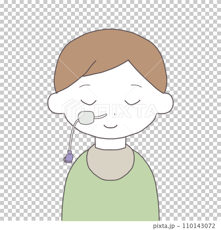 Boy with nasal tube feeding tube (full color) - Stock Illustration ...