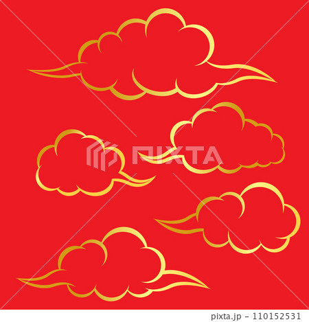 The chinese cloud for Asia design concept.のイラスト素材 [110152531] - PIXTA