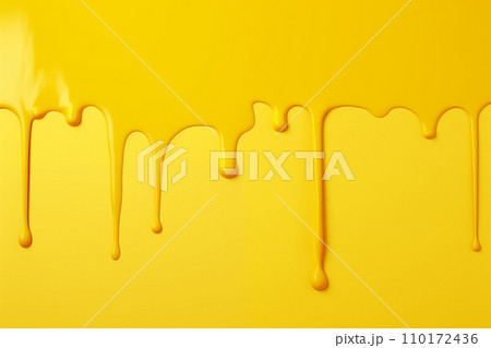 Light yellow background with yellow dripping...のイラスト素材 [110172436] - PIXTA