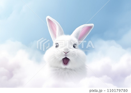 Happy rabbit in the sky by Generative AIのイラスト素材 [110179780] - PIXTA